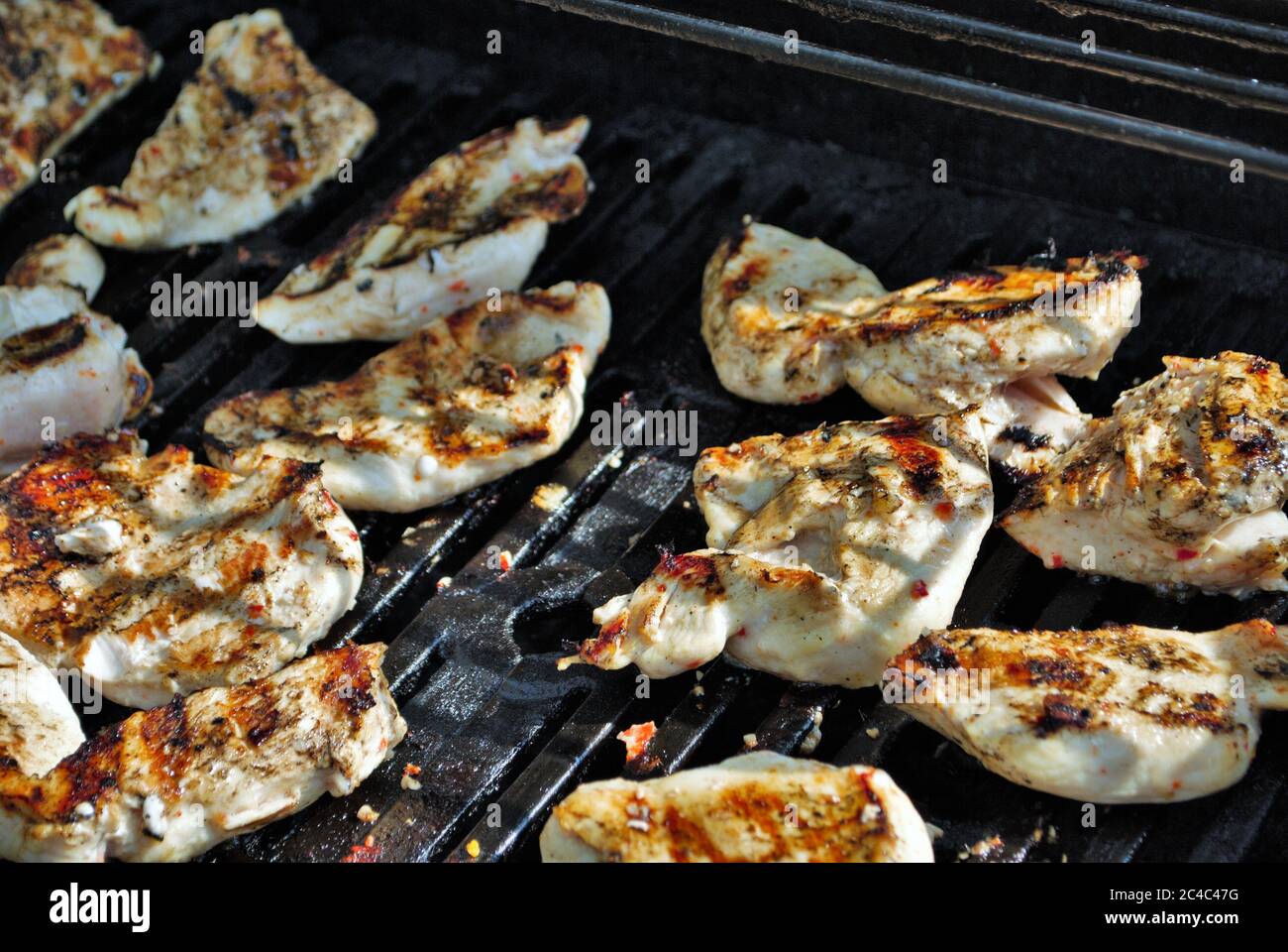 food on the grill at a backyard cookout Stock Photo - Alamy