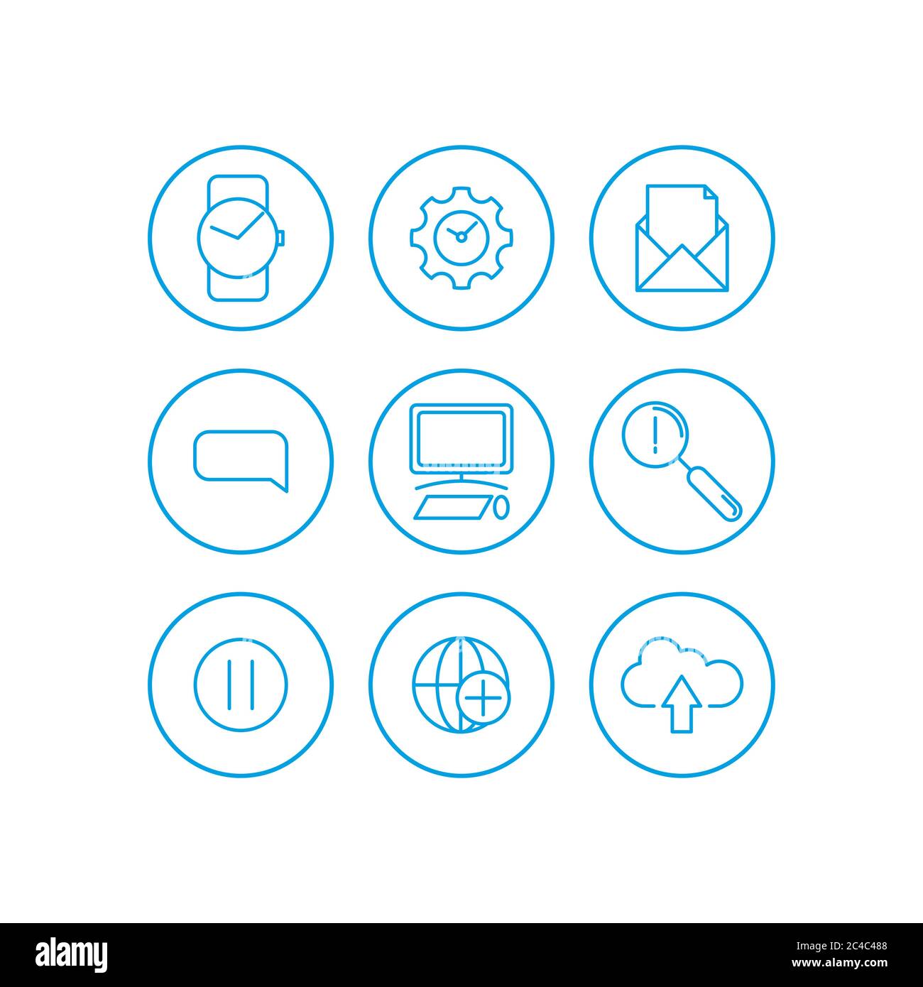 Monitoring vector icons hi-res stock photography and images - Alamy