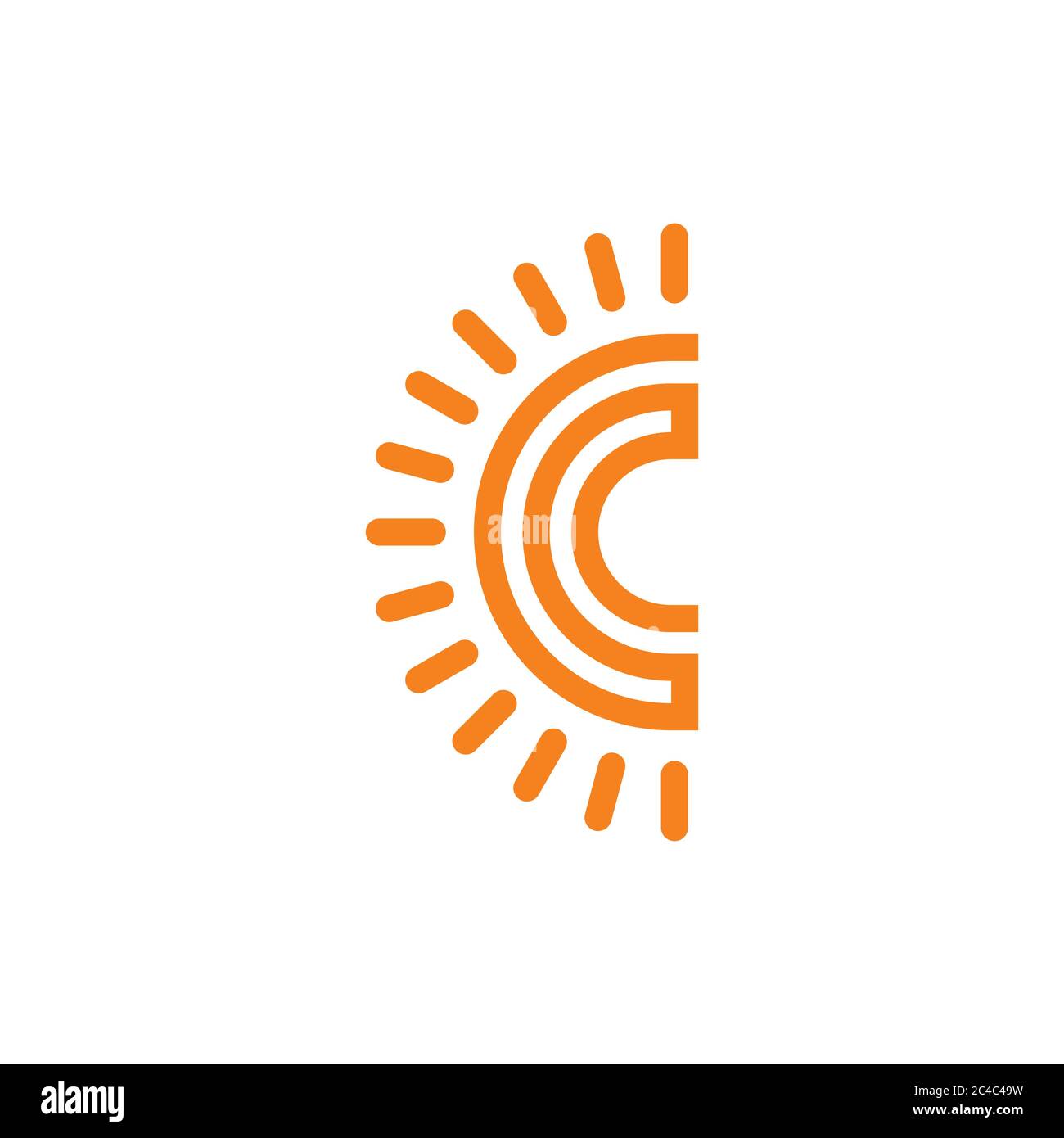 letter c sun geometric line logo vector Stock Vector Image & Art - Alamy