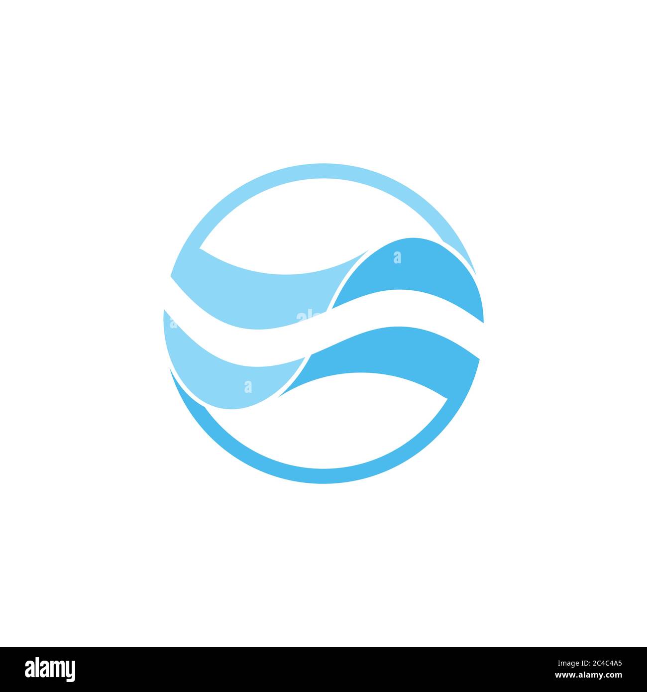 simple geometric curves waves circle logo vector Stock Vector Image ...