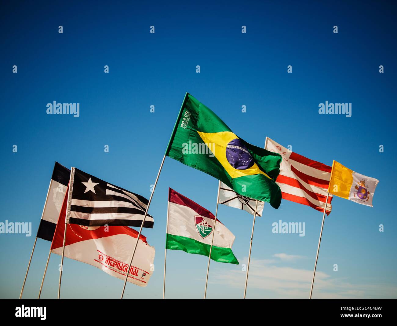 Flags waving in Rio de Janeiro, Brazil Stock Photo - Alamy