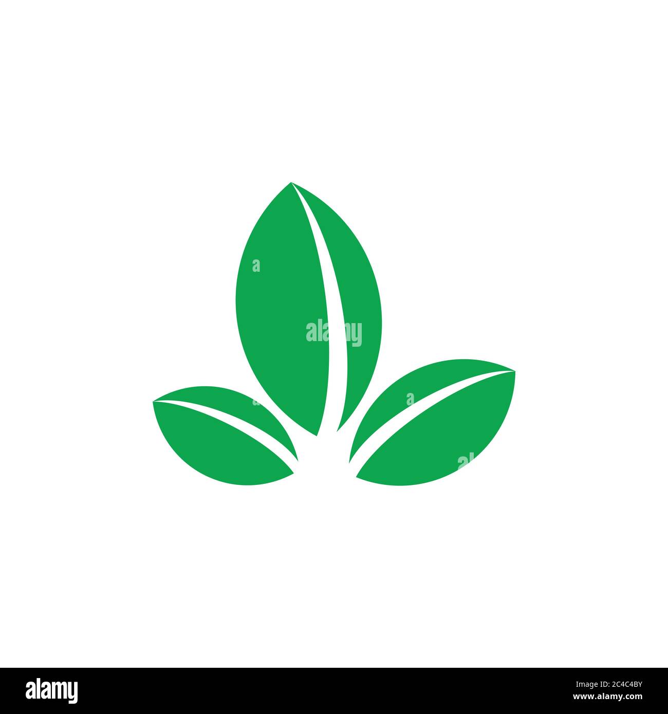 simple geometric three leaf natural symbol logo vector Stock Vector ...
