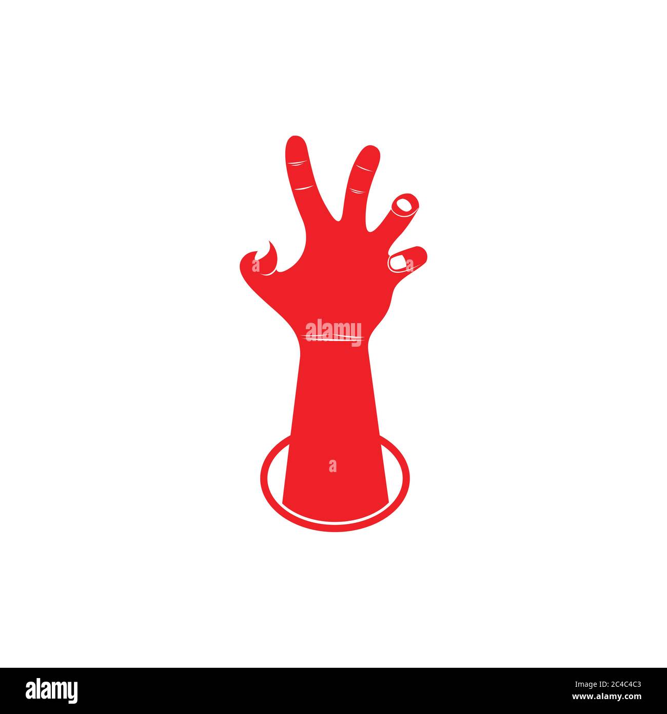 scary hand come out from ground decoration vector Stock Vector Image ...