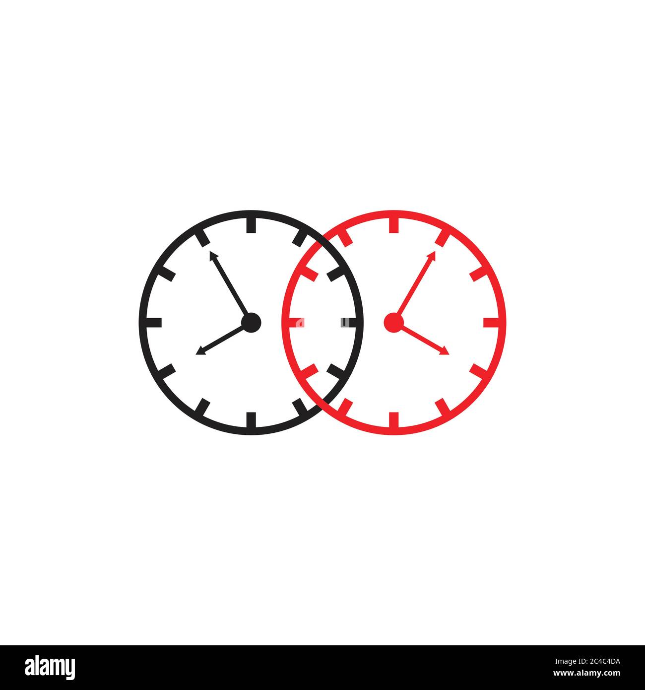 linked time watch symbol logo vector Stock Vector Image & Art - Alamy