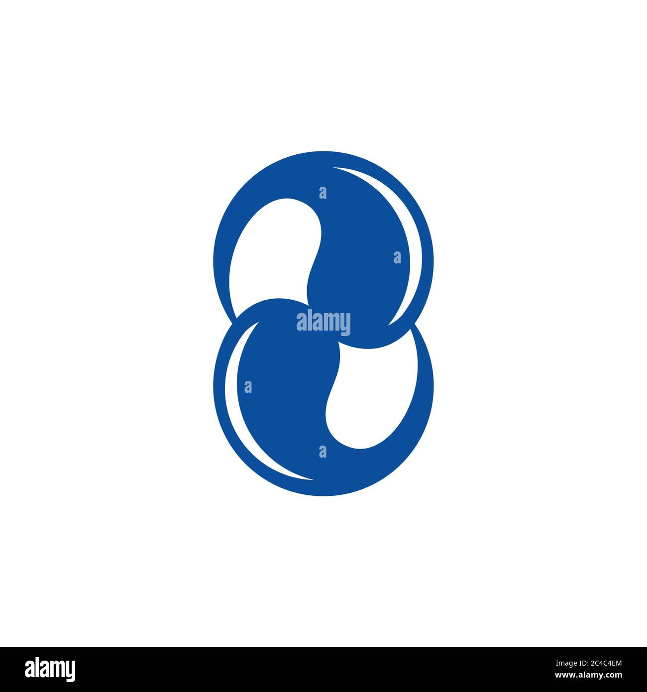 linked blue water abstract logo vector Stock Vector Image & Art - Alamy