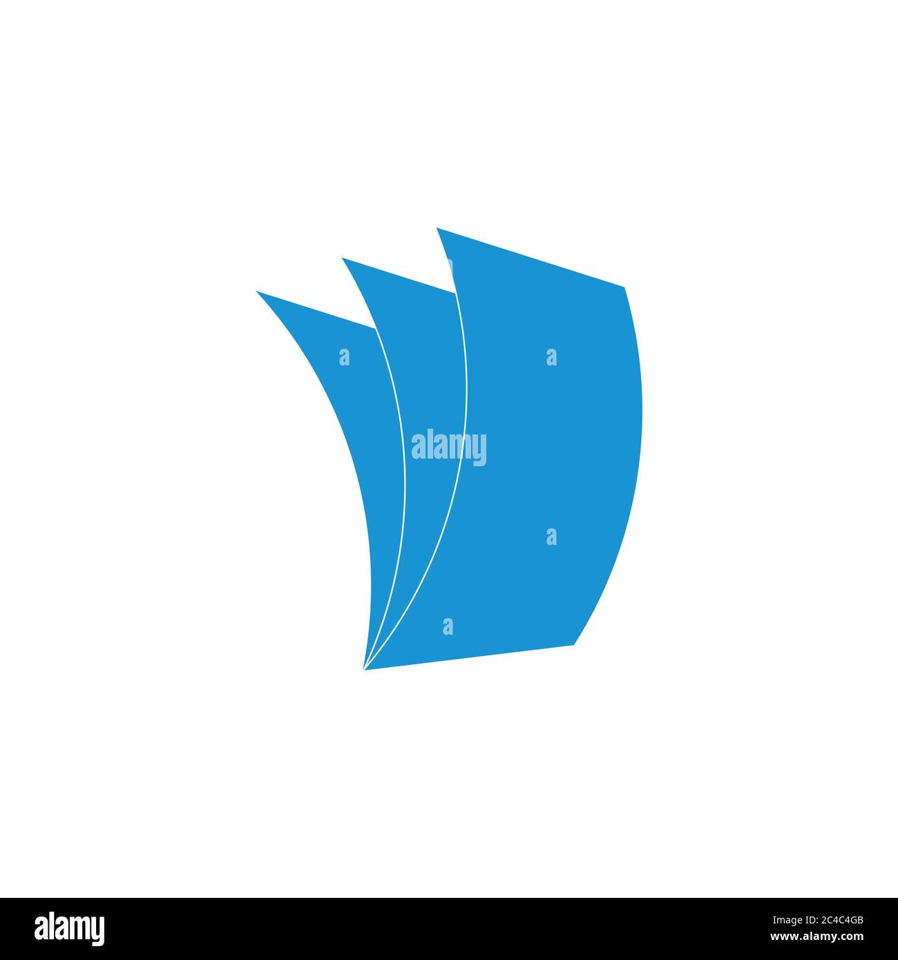 simple 3d flat geometric paper notes logo vector Stock Vector Image ...