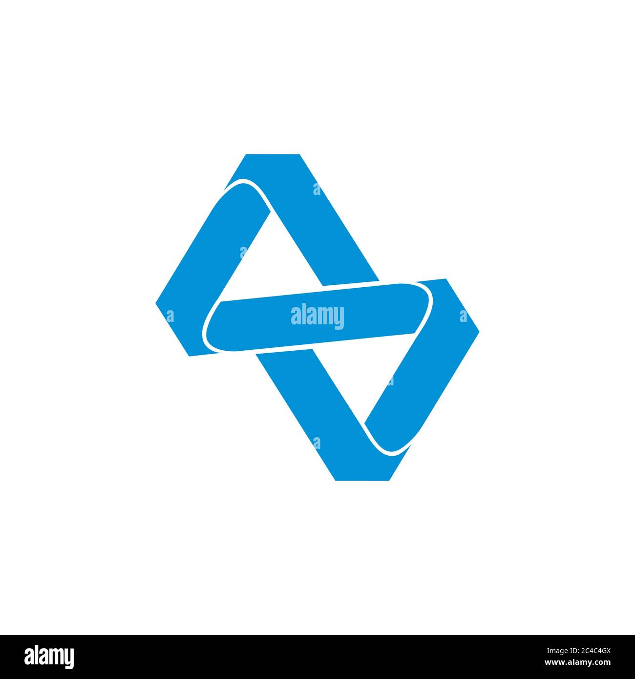 abstract linked triangle geometric 3d logo vector Stock Vector Image ...