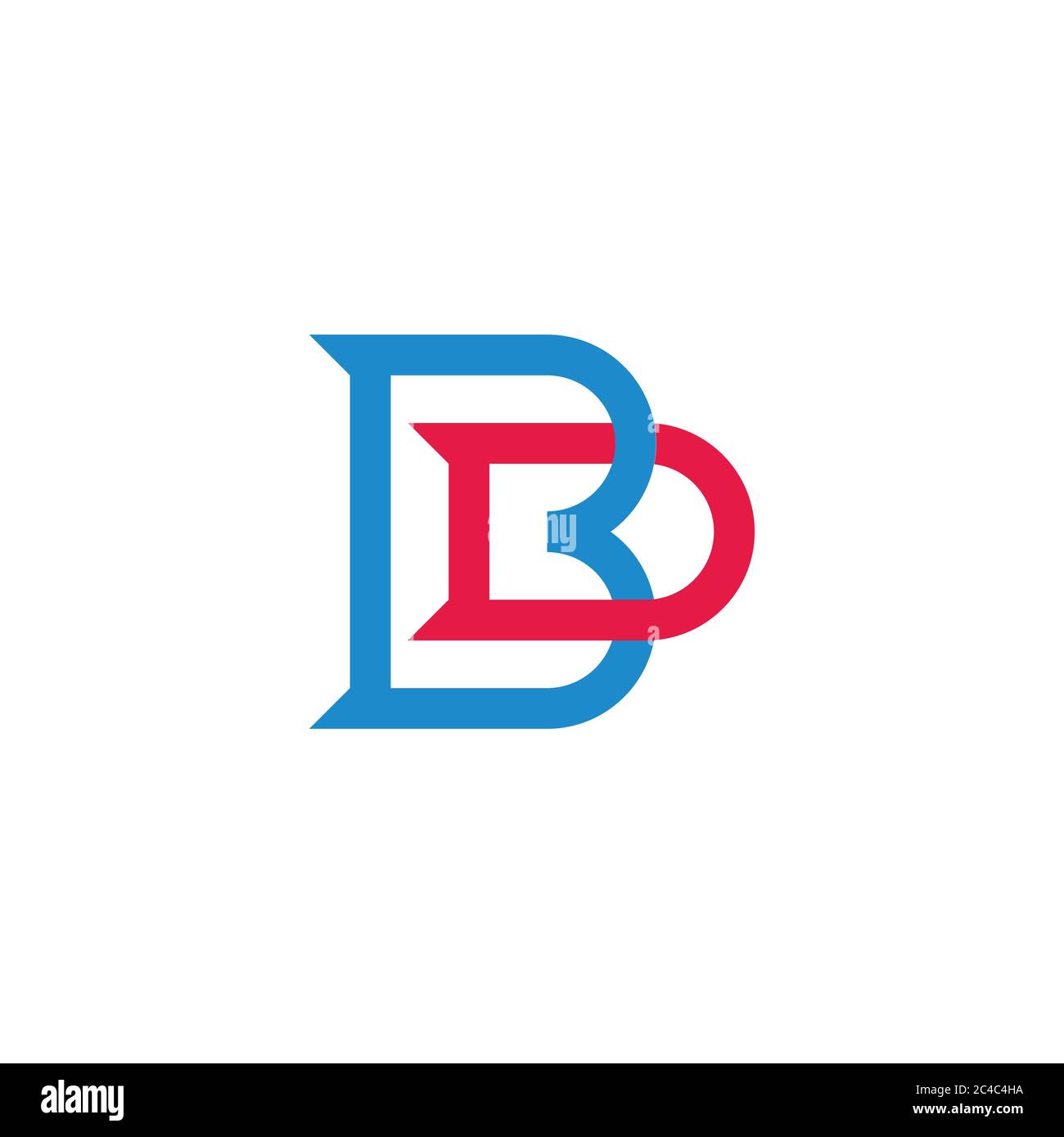 abstract letter bd colorful design logo vector Stock Vector Image & Art - Alamy