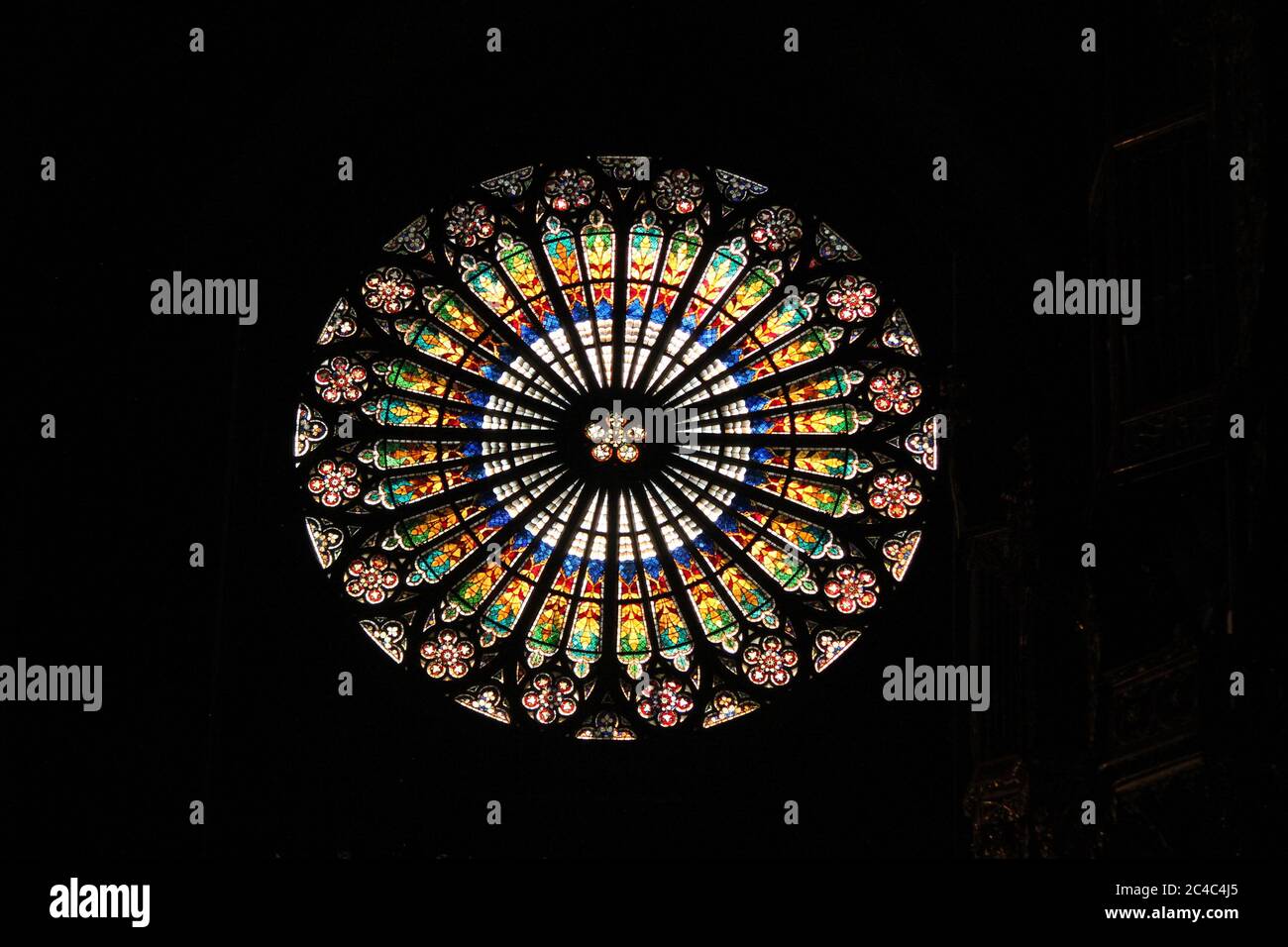The famous rose window inside the Strasbourg Cathedral Stock Photo - Alamy