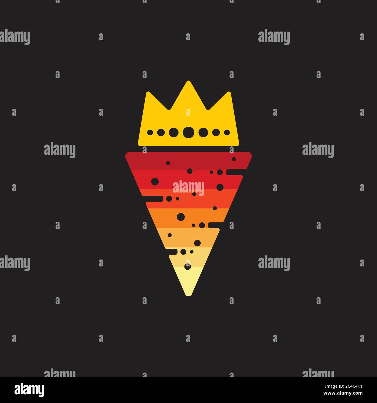 pizza gradient king crown logo vector Stock Vector Image & Art - Alamy
