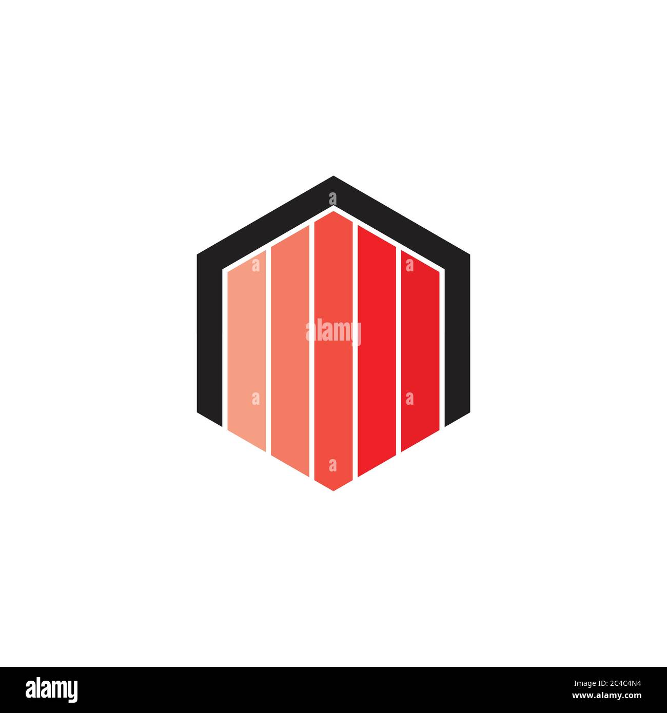 stripes hexagon logo vector Stock Vector Image & Art - Alamy