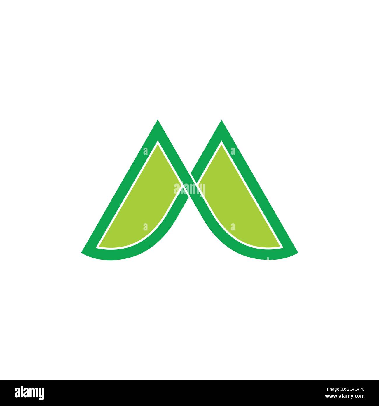 letter m infinity line green mountain logo vector Stock Vector Image ...