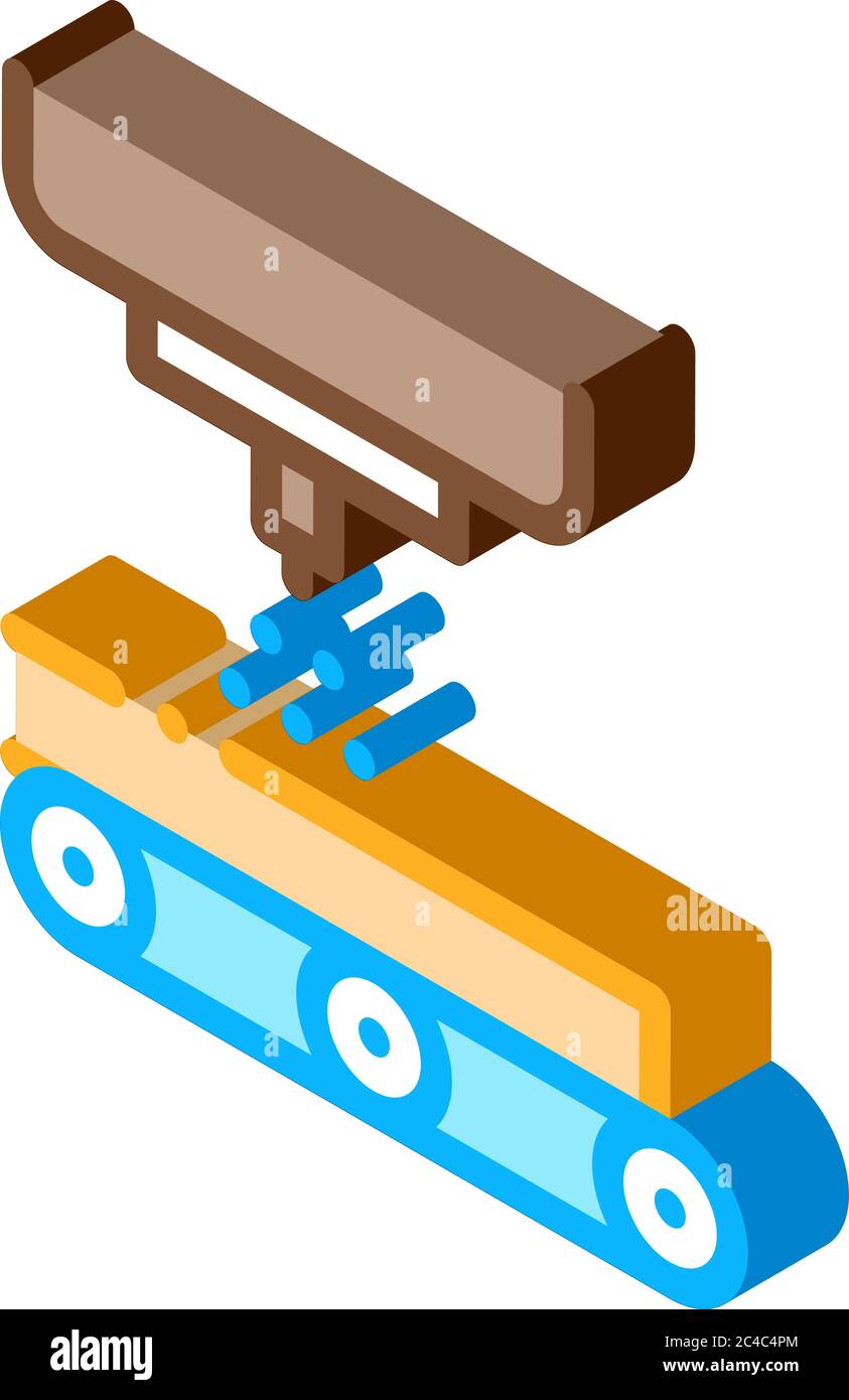 wood processing isometric icon vector illustration Stock Vector Image ...