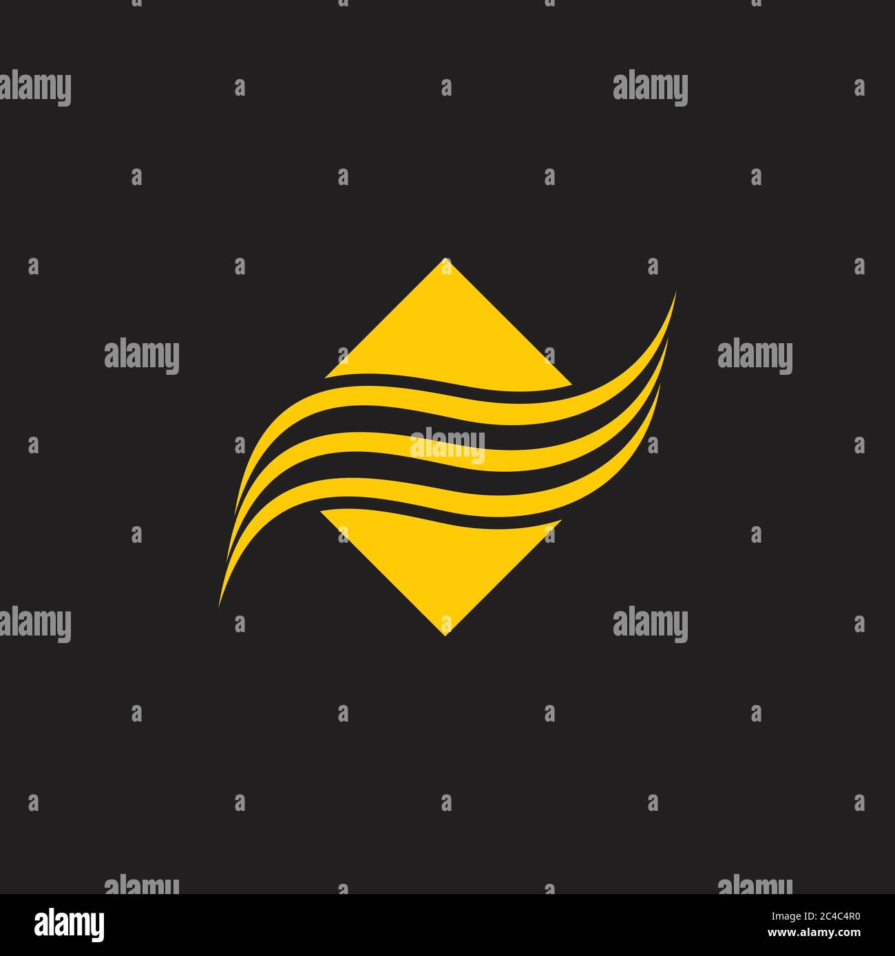stripes curves square logo vector Stock Vector Image & Art - Alamy