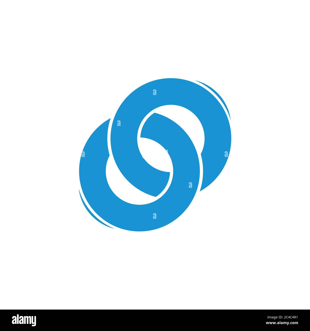 linked overlapping circle object logo vector Stock Vector Image & Art ...