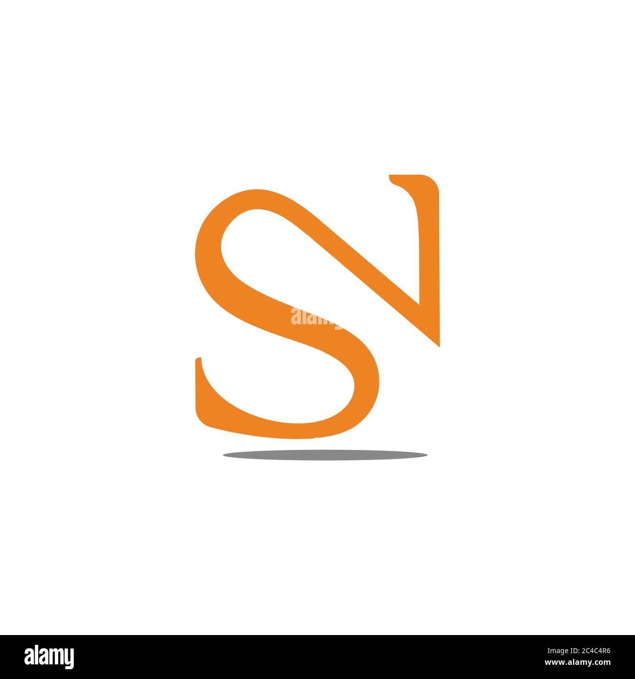 letter sv simple curves design symbol logo vector Stock Vector Image ...