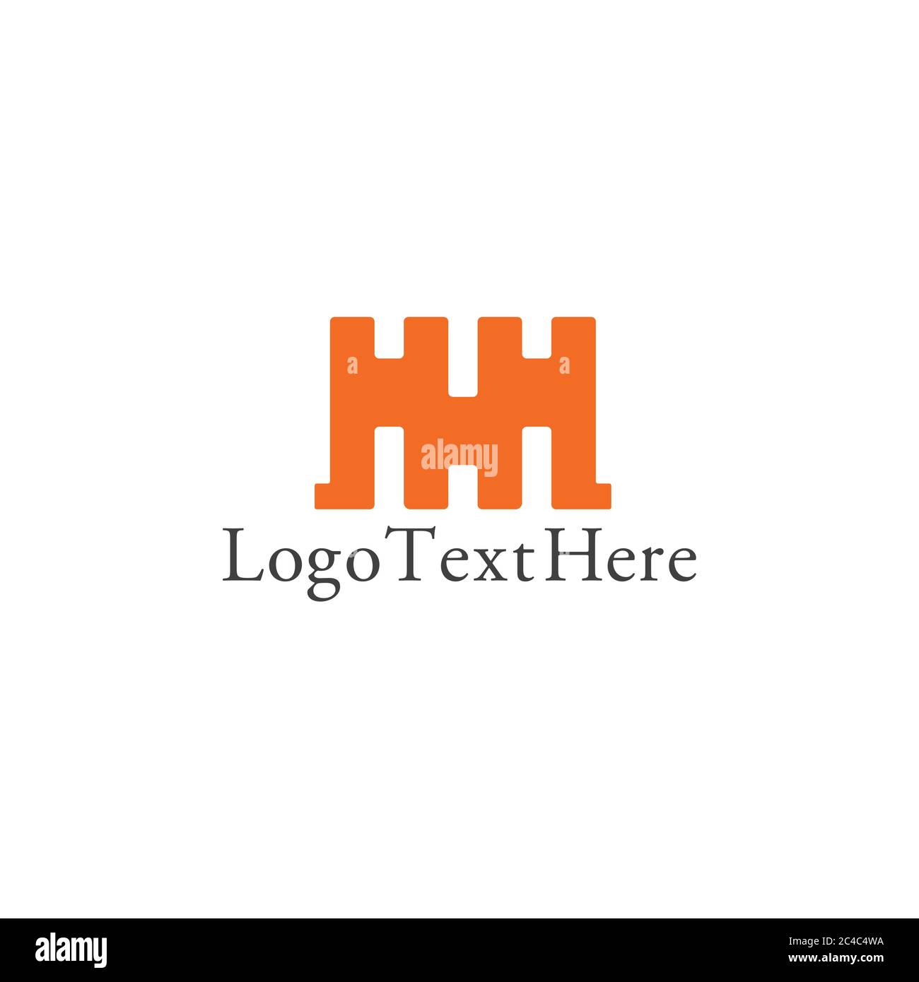 letter m castle fortress design logo vector Stock Vector Image & Art ...