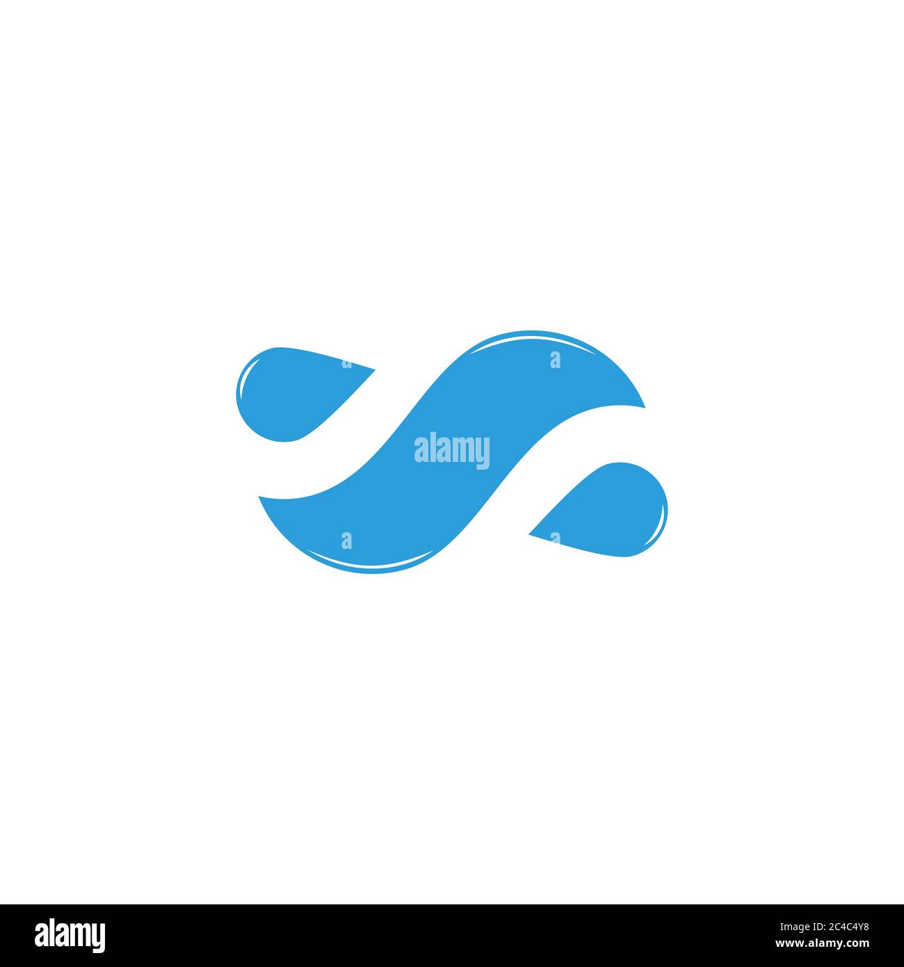simple geometric water splash symbol logo vector Stock Vector Image ...