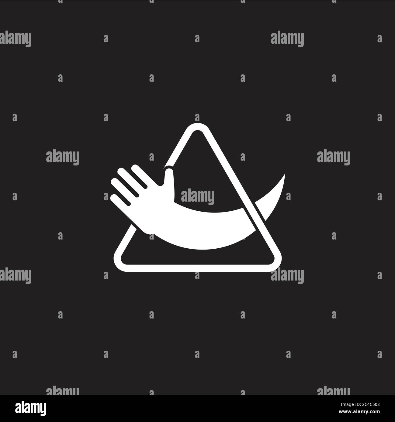 good hand service with smile symbol logo vector Stock Vector Image ...