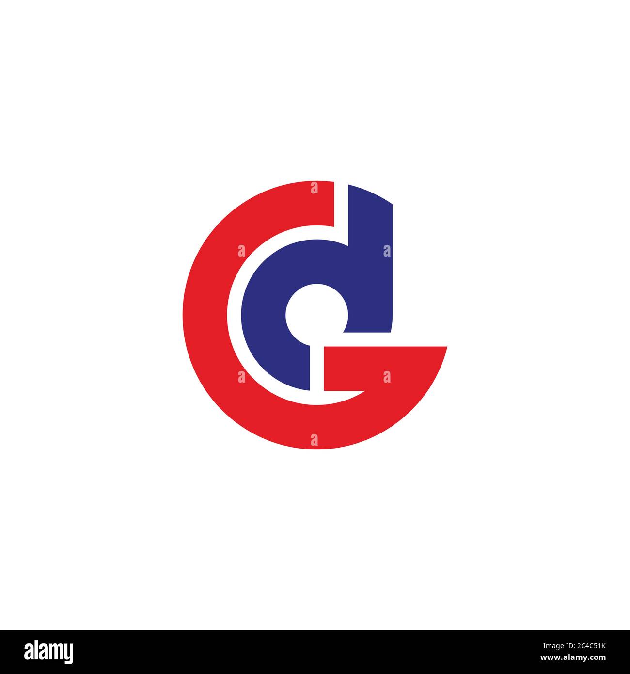 letter gd circle rotation arrow geometric design logo vector Stock ...