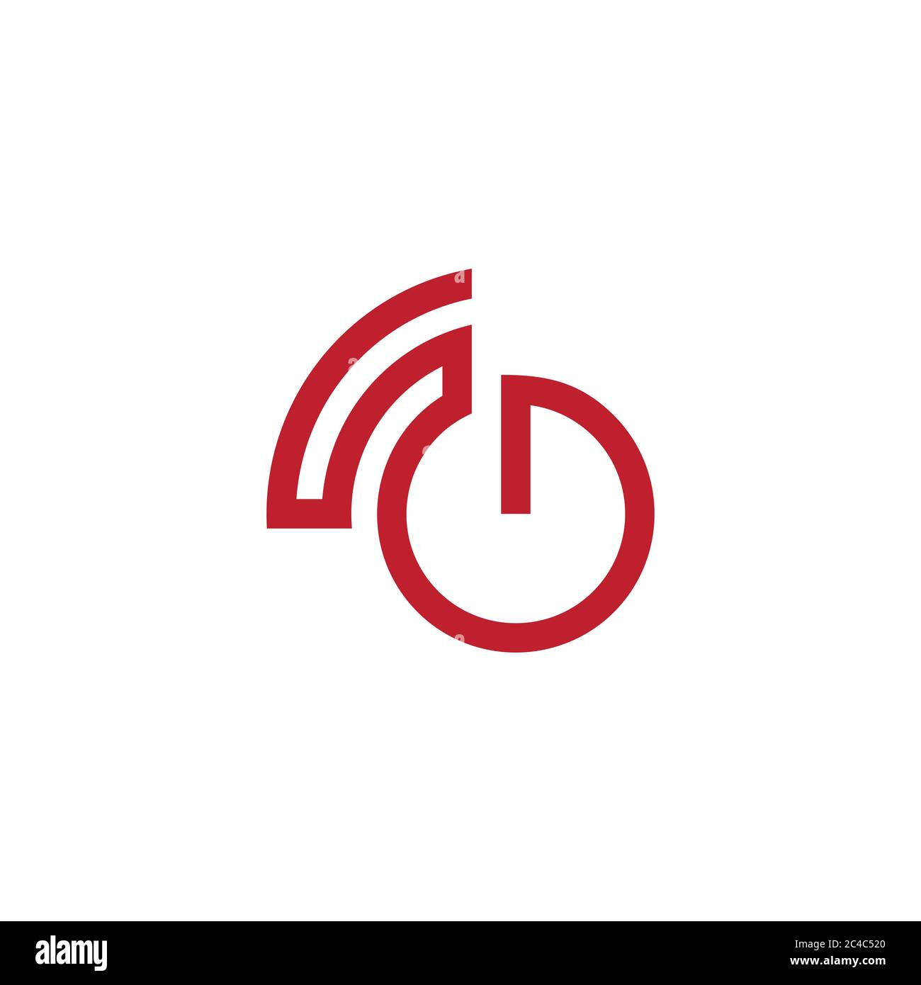 power button letter s signal geometric design symbol logo vector Stock ...