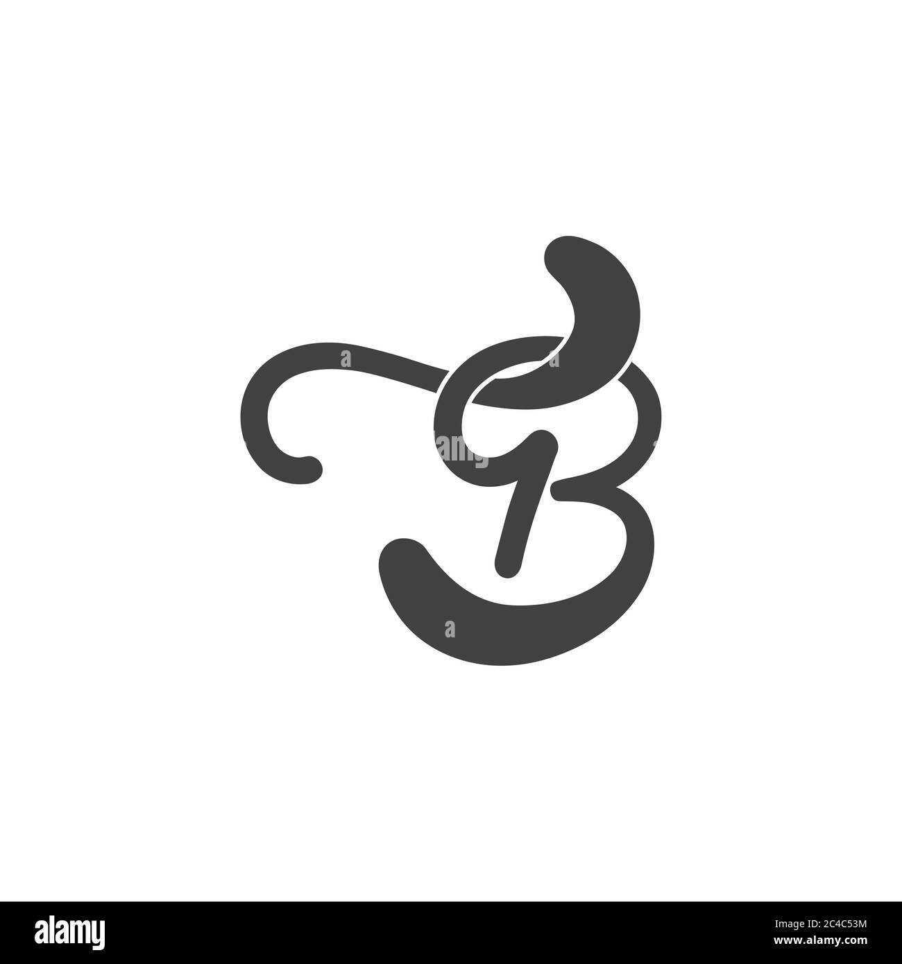 letter b curves linked motion logo vector Stock Vector Image & Art - Alamy