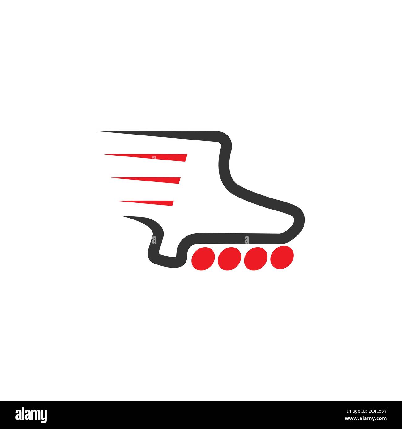 stripes fast inline skate line logo vector Stock Vector Image & Art - Alamy