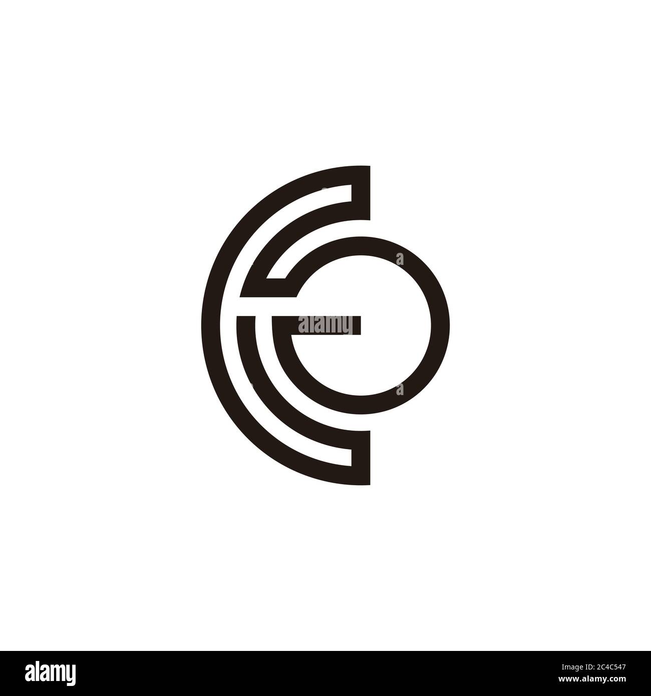 abstract letter cg stripes geometric line symbol vector Stock Vector ...