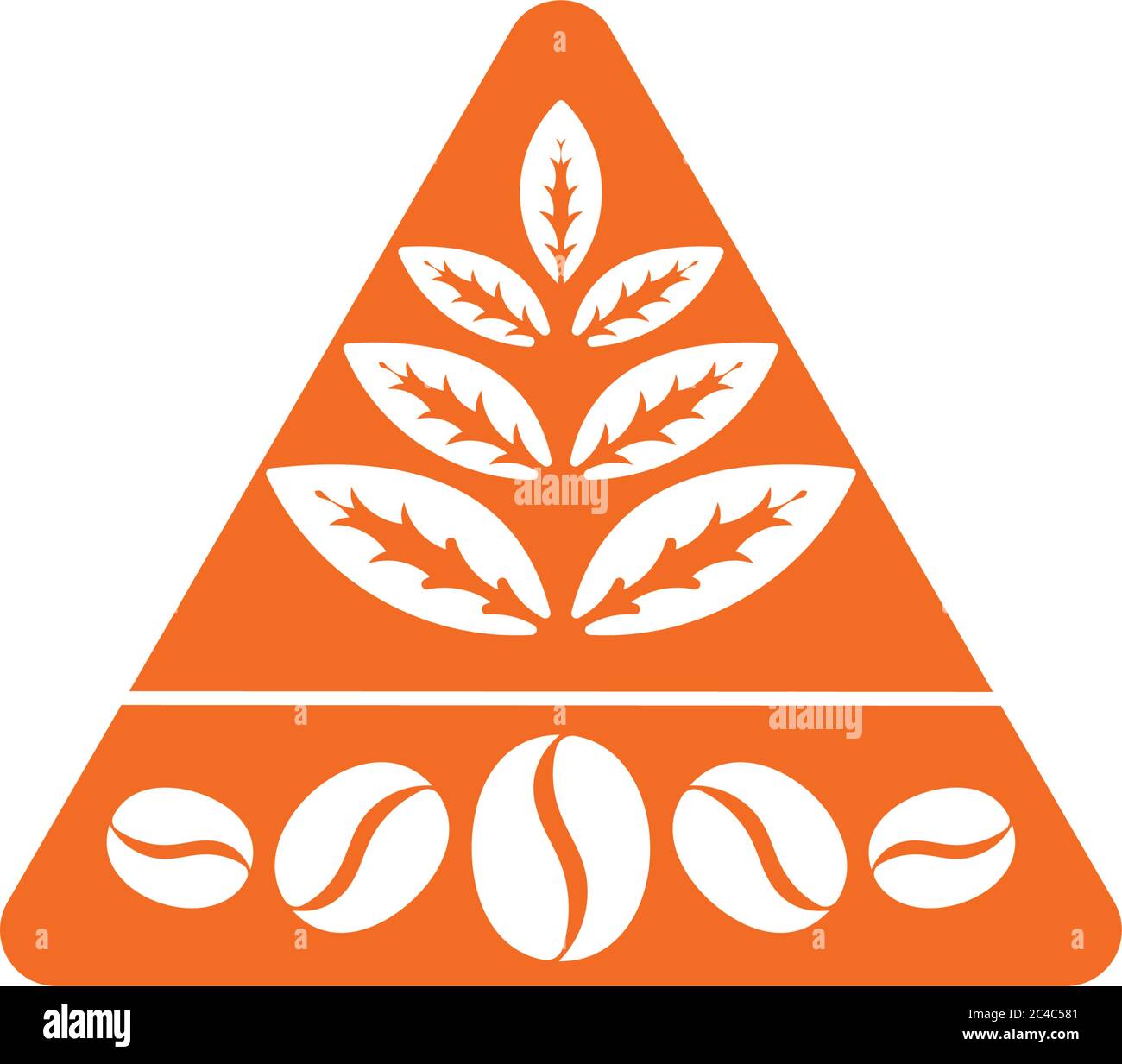 The coffee bean and tea leaf Stock Vector Images - Alamy