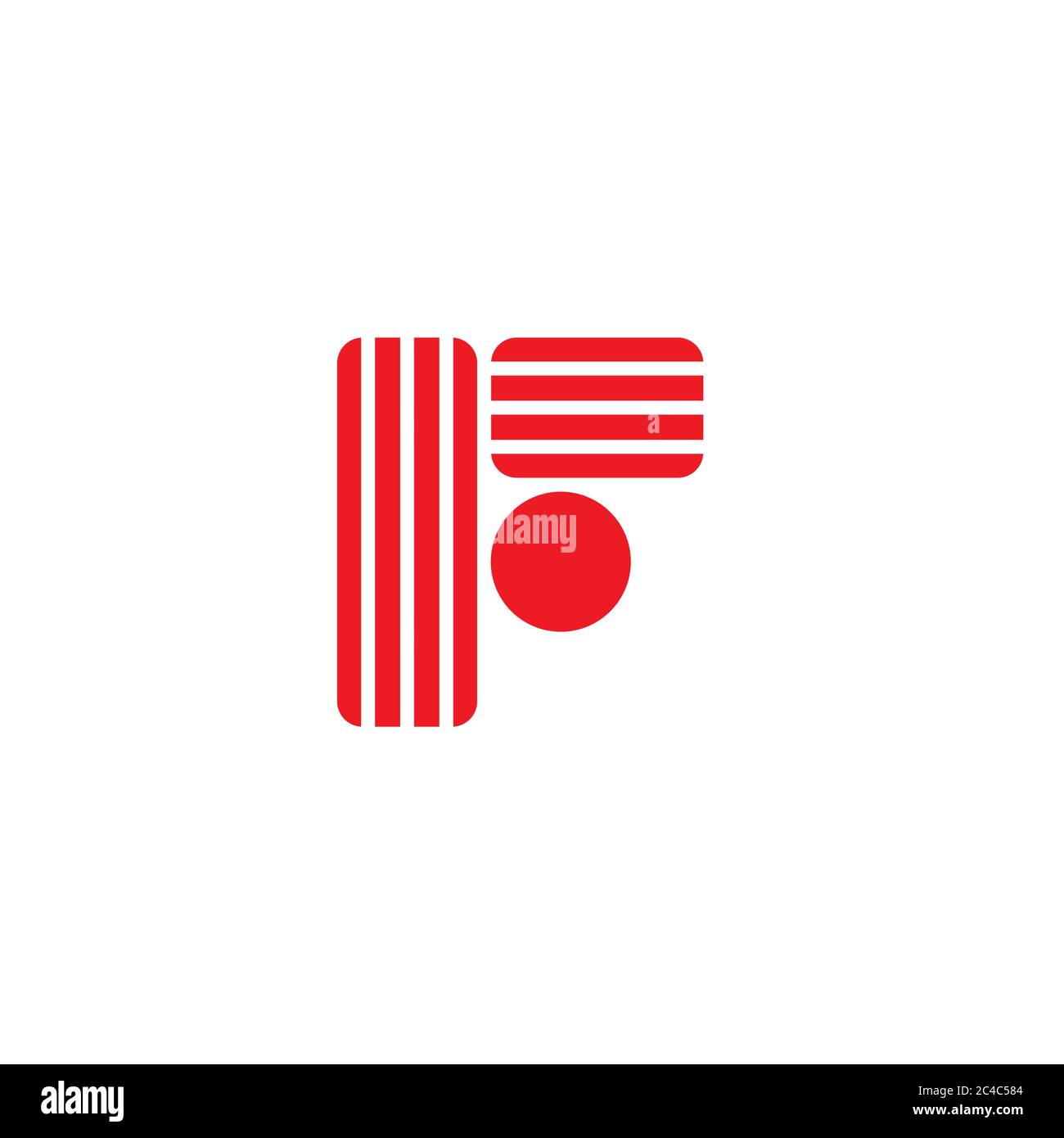 letter f stripes dot geometric logo vector Stock Vector Image & Art - Alamy