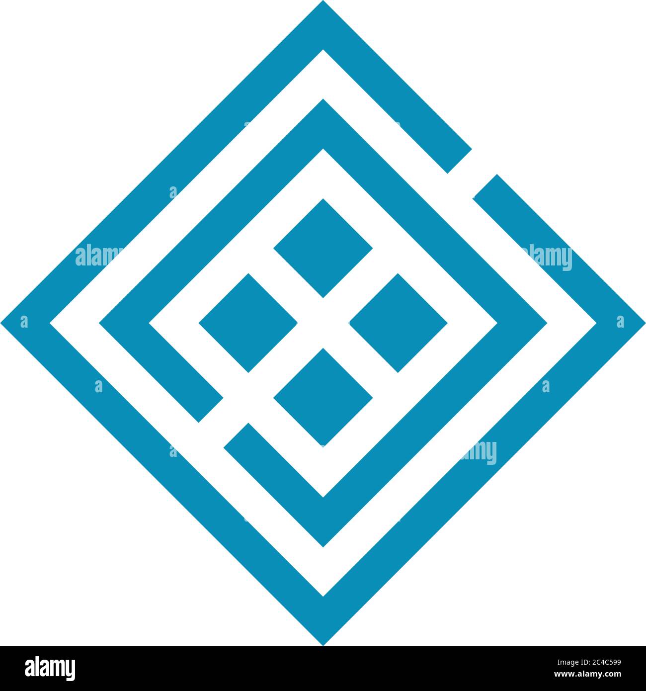 Simple square vector maze illustration hi-res stock photography and ...