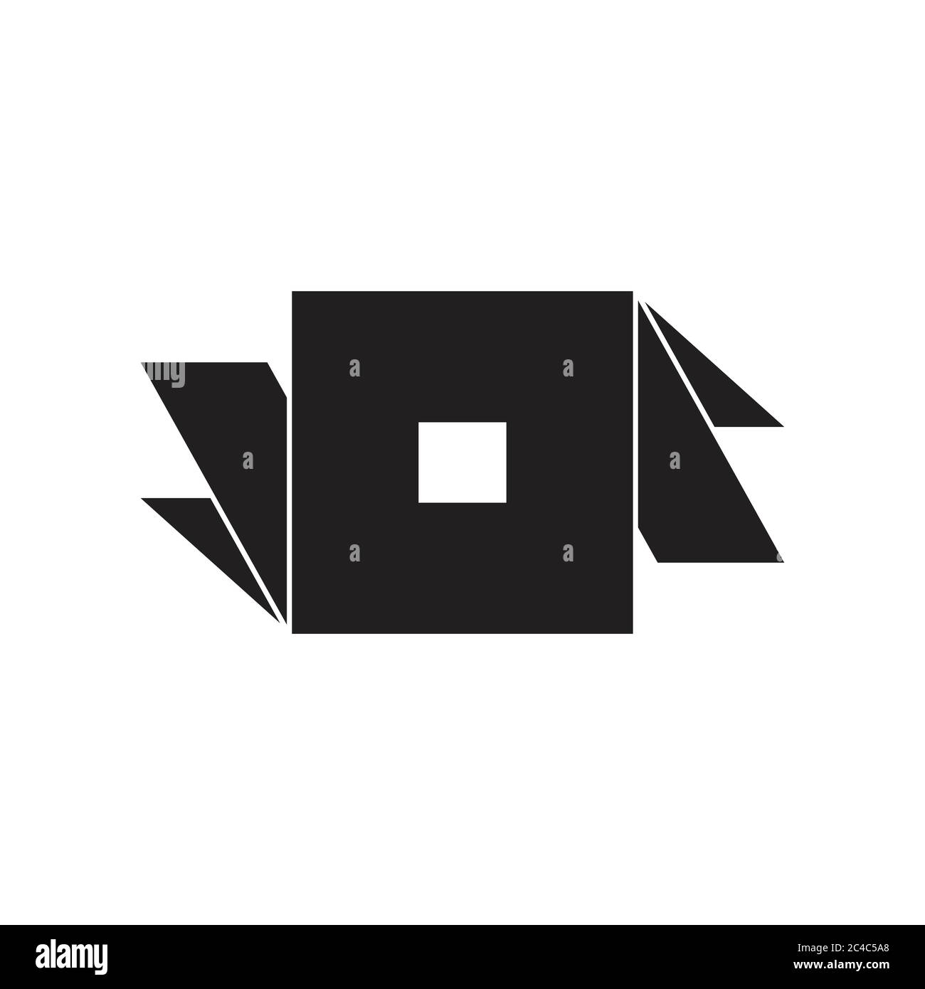 square geometric 3d paper shape symbol logo vector Stock Vector Image ...