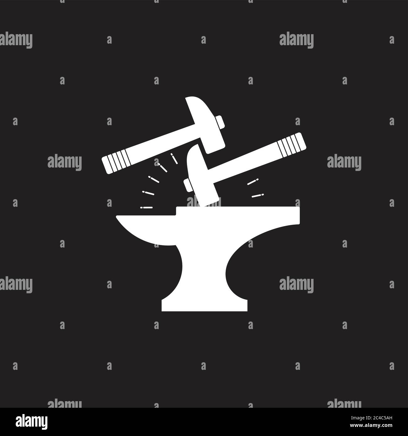 Blacksmith symbol hi-res stock photography and images - Alamy