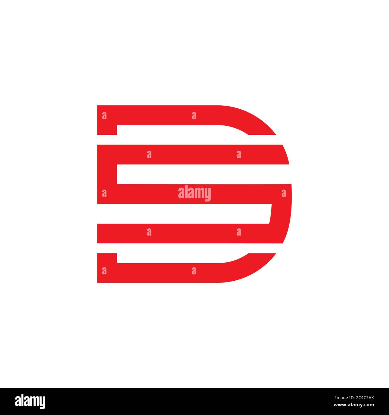 letter sd simple geometric linesymbol logo vector Stock Vector Image ...