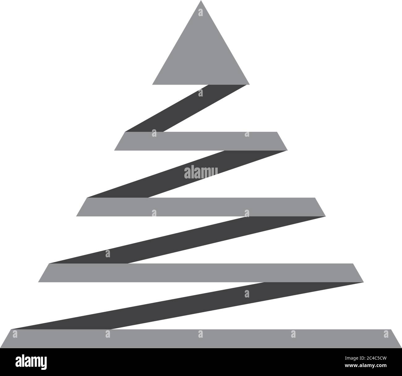 triangle ribbon arrow up stripes design symbol logo vector Stock Vector ...