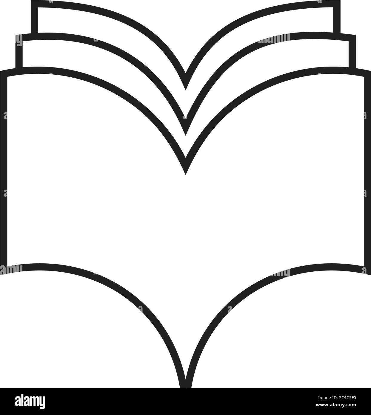 book geometric line 3d design education logo Stock Vector Image & Art ...