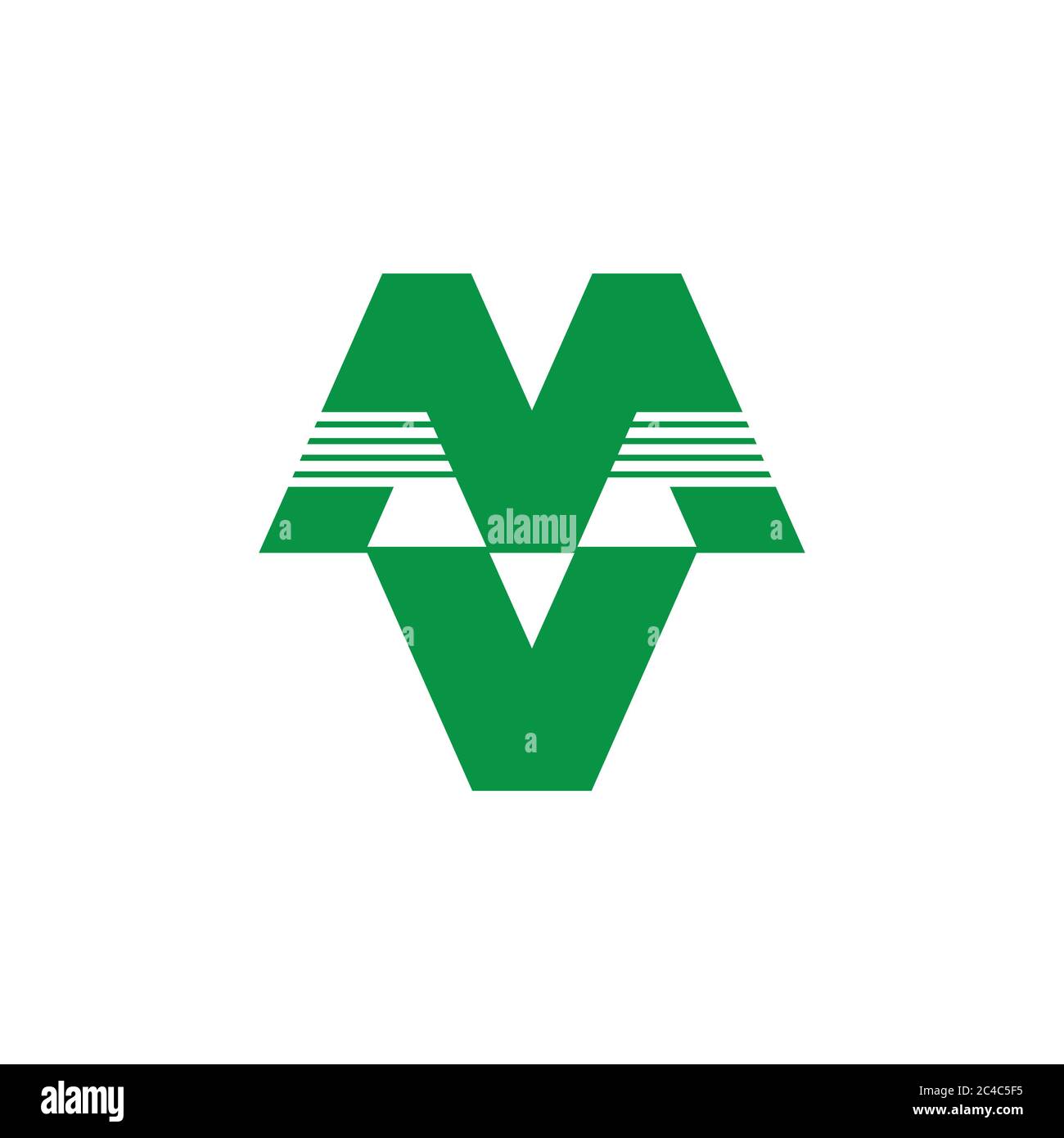 letter mv mountain green logo vector Stock Vector Image & Art - Alamy