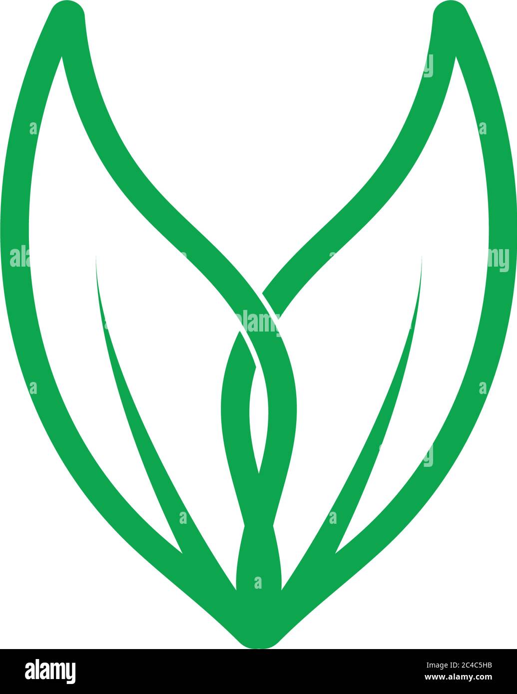 letter v linked leaf curves logo vector Stock Vector Image & Art - Alamy