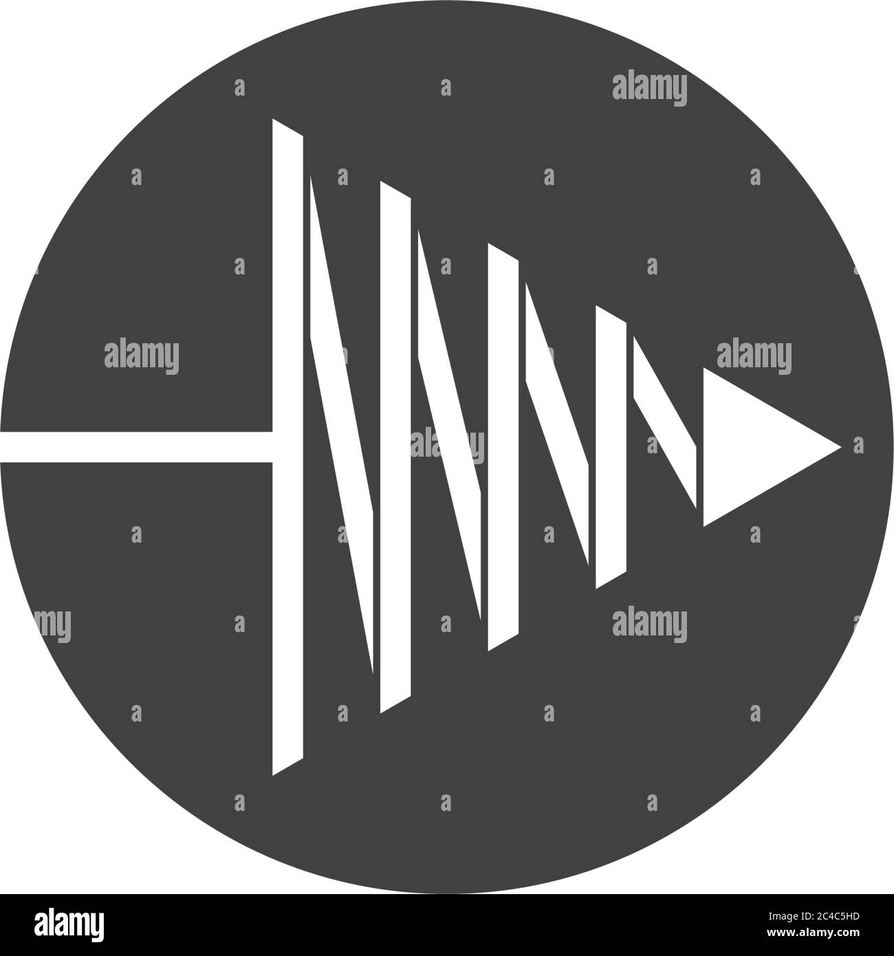 circle triangle arrow negative space logo vector Stock Vector Image ...