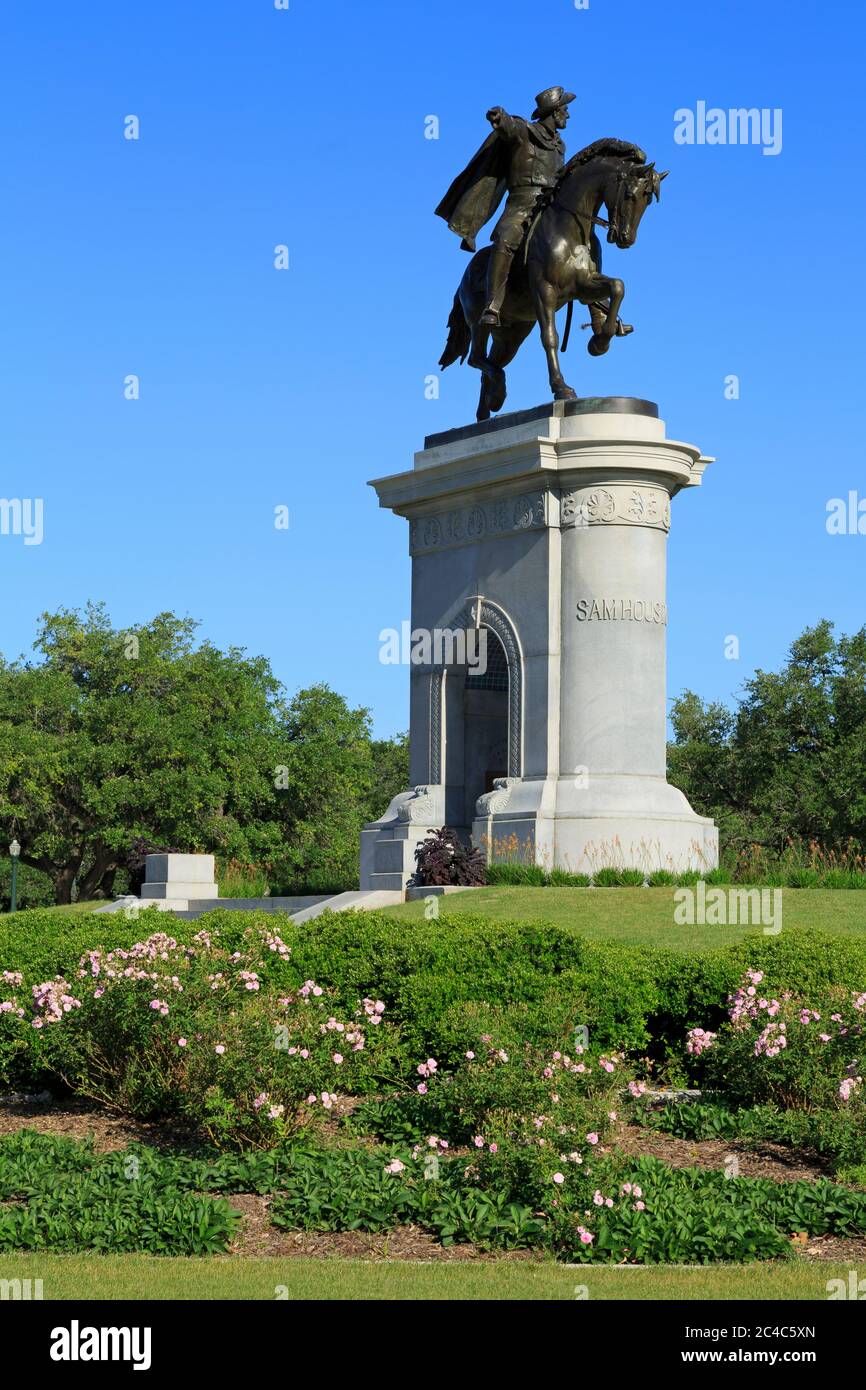 Sam Houston statue in Herman Park,Houston,Texas,USA Stock Photo - Alamy