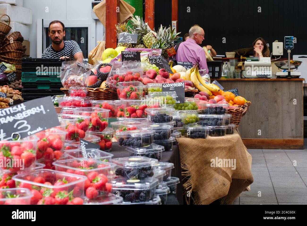 Fresh vegetables for sale at the famous Borough Market in London Stock ...