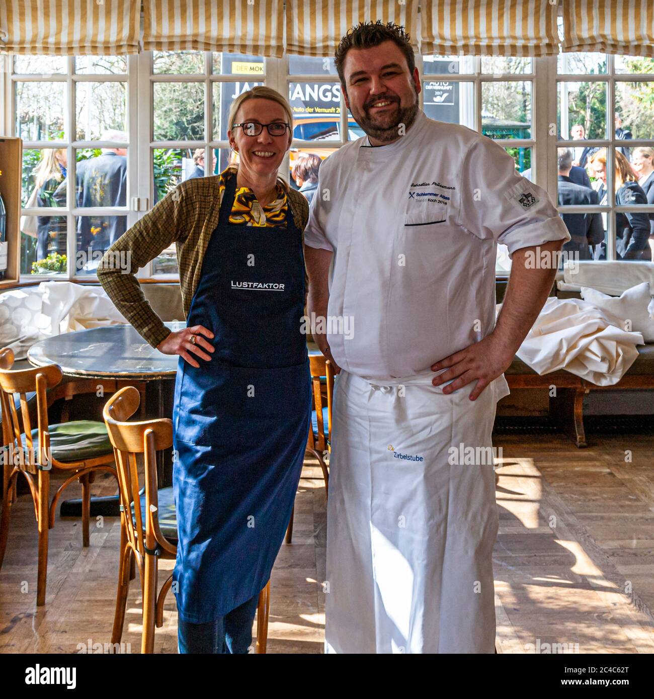 German chef Sebastian Prüßmann explaining a potato lunch for the ...