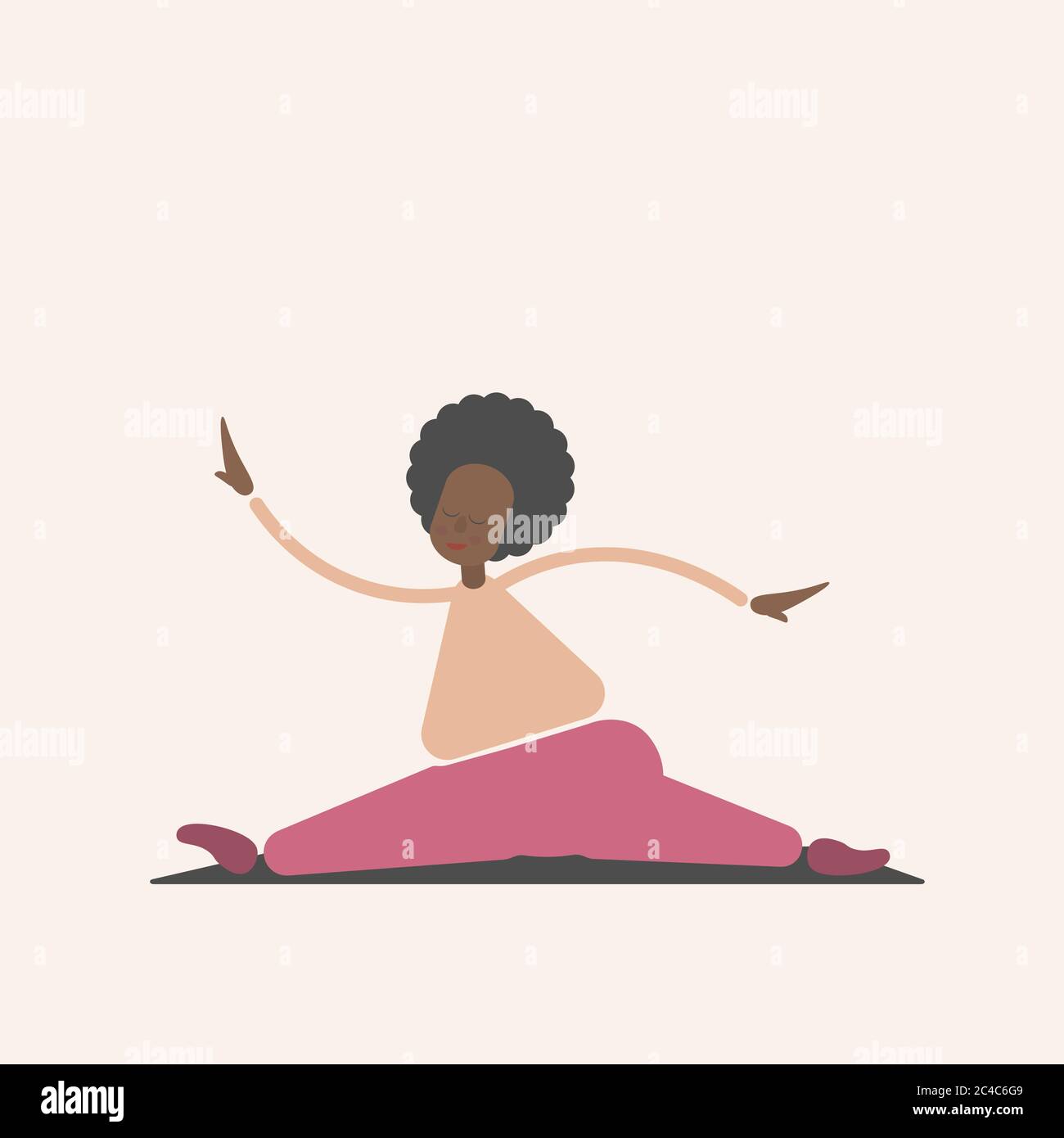 Fat woman gym cartoon illustration hi-res stock photography and images ...