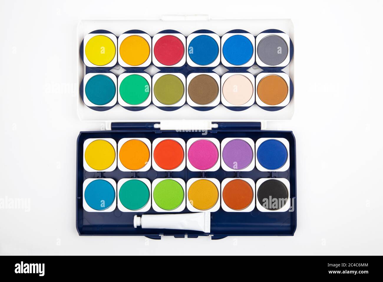 Paint Box isolated on white background Stock Photo - Alamy