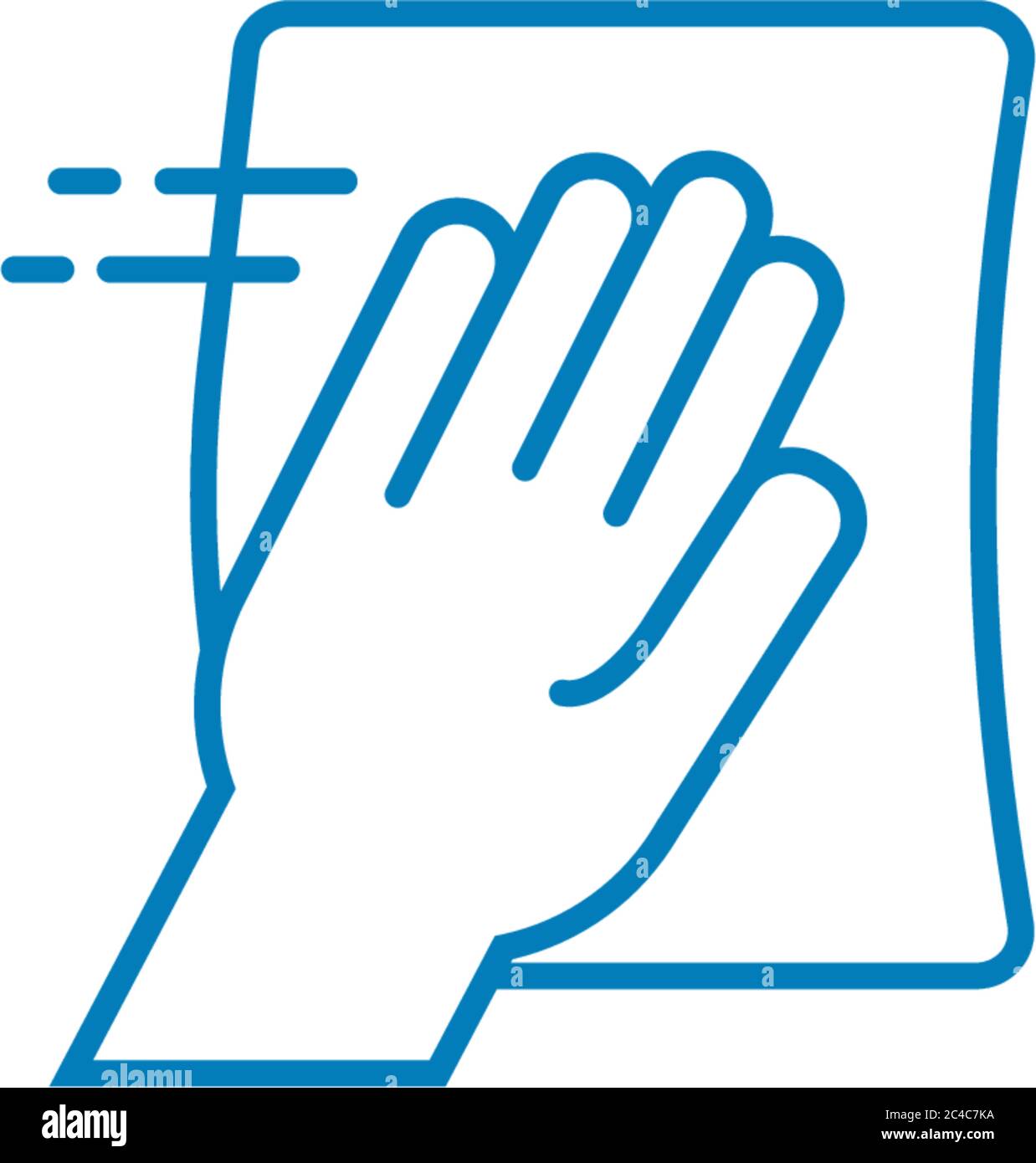 hand clean surfaces line style icon vector illustration design Stock ...