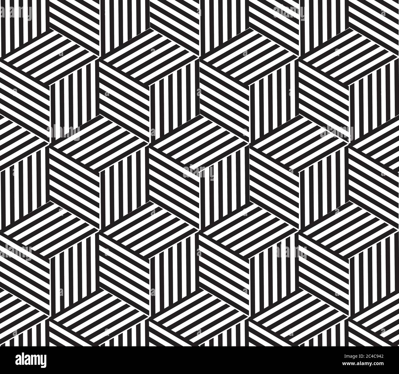 Seamless background with black bands(cube Stock Vector Image & Art - Alamy