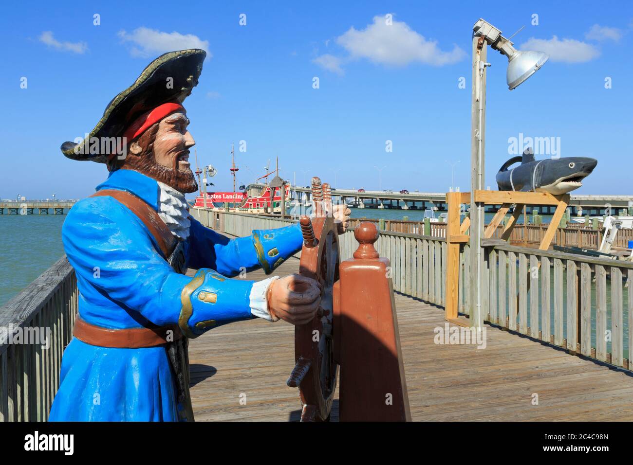 Pirate on the fishing pier in Port Isabel,Texas,USA Stock Photo - Alamy