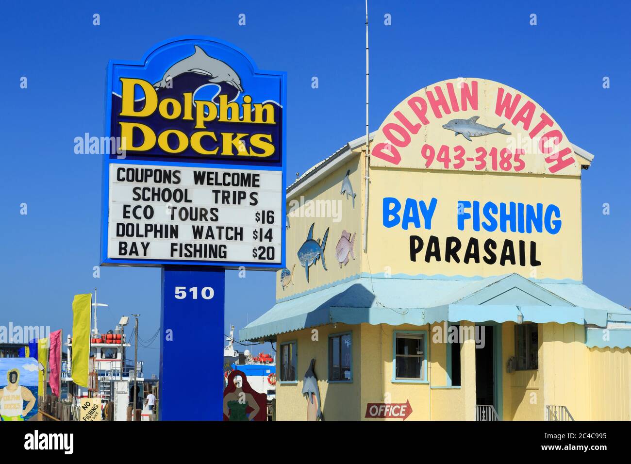 Dolphin Docks, Port Isabel,Texas,USA Stock Photo - Alamy
