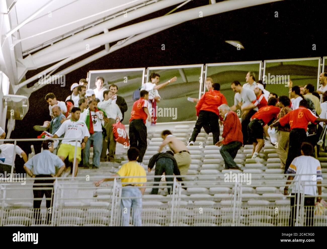 Iranian fans in melee after USA vs.Iran 1998 World Cup match in Lyon on ...