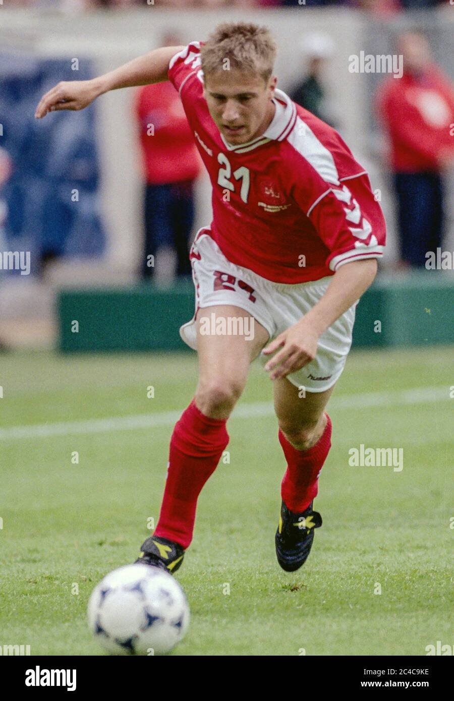 Martin JORGENSEN of Denmark during a match at the FIFA 1998 World Cup ...